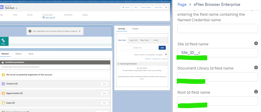 Configure multiple sites and document libraries on a single object