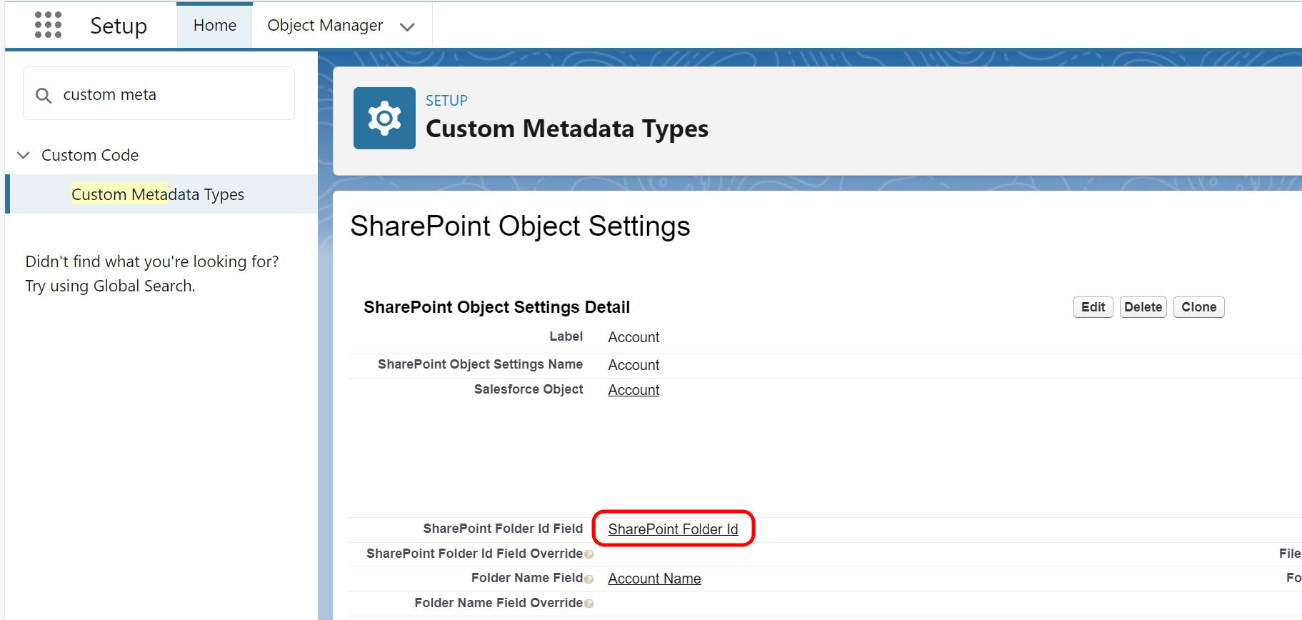 SharePoint Folder Id Field